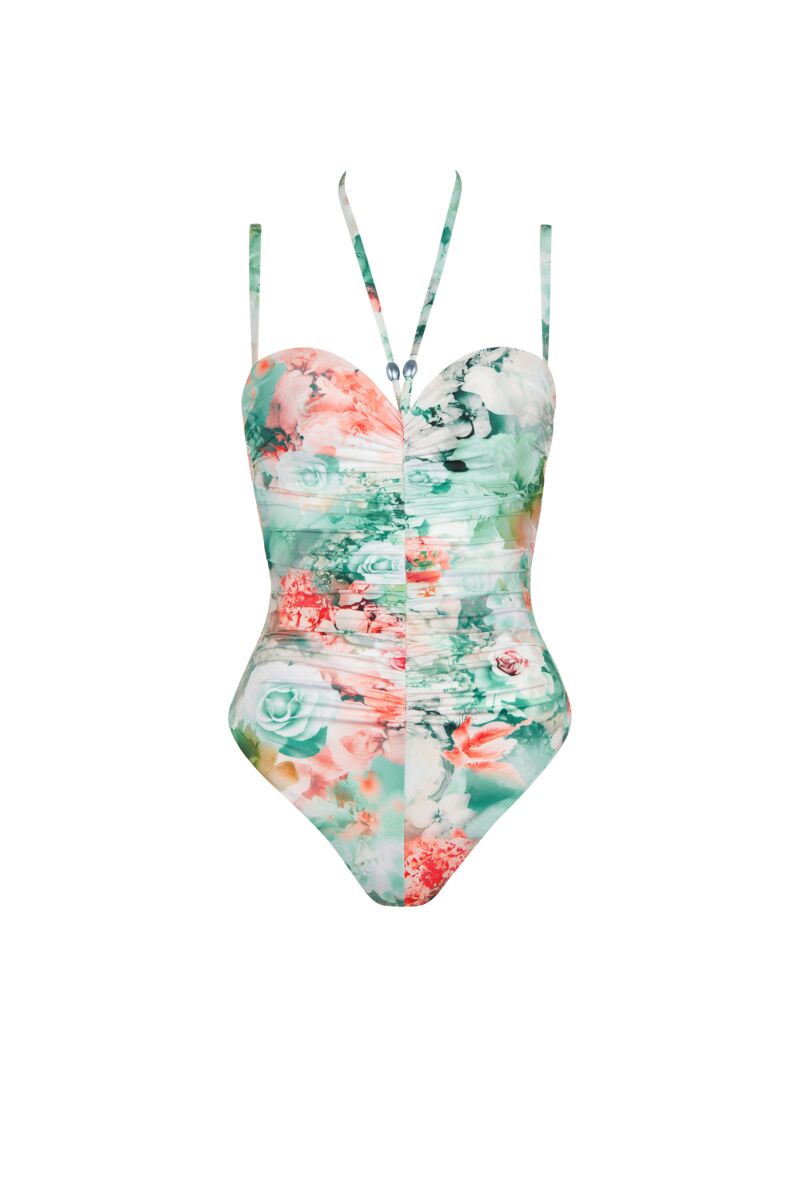 Jednodelni kupaći kostim sa penasti korpicama »Japan«